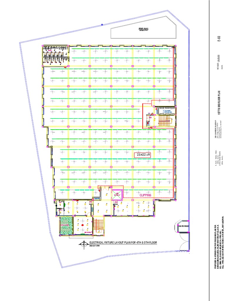 Electrical Fixture & Conduit Layout Plan For Ground To 5th Floor 10 ...
