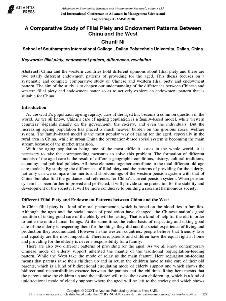 A Comparative Study of Filial Piety and Endowment | Descargar gratis ...