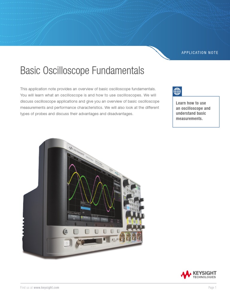 Keysight Paper - Basic Oscilloscope Fundamentals | PDF | Amplitude ...