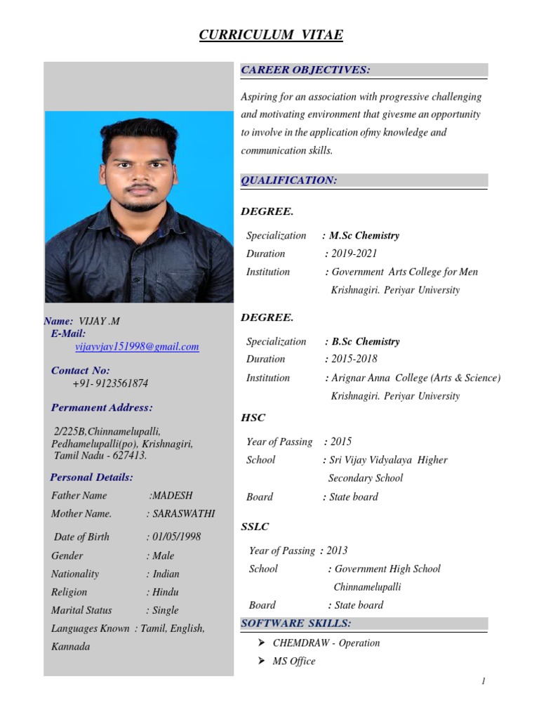 Vijay CV 55 | PDF | Chemistry | Cognition