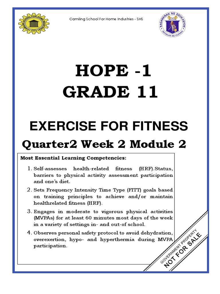 Hope - 1 Grade 11: Exercise For Fitness | PDF | First Aid | Physical ...