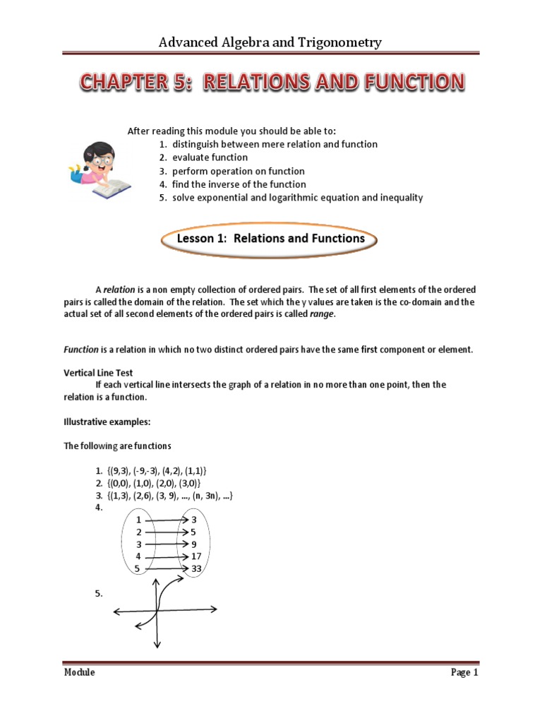 Chapter 5 Function and Relation | PDF | Logarithm | Inequality ...