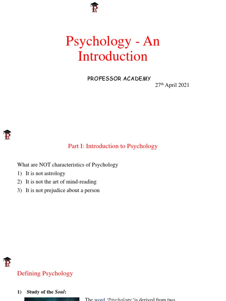 Introduction To Psychology | PDF | Psychology | Applied Psychology