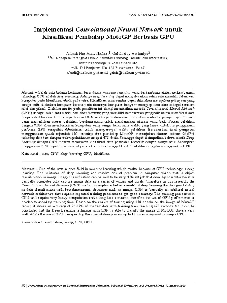 Implementasi Deep Learning Menggunakan Convolutional Neural Network Untuk Klasifikasi Citra ...