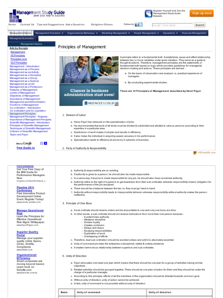 Management Principles | PDF | Business