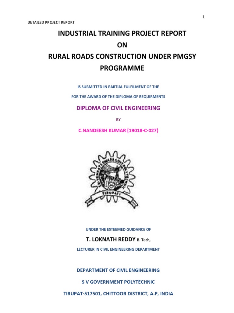 Rural Road Construction Project Report | PDF | Asphalt | Road Surface