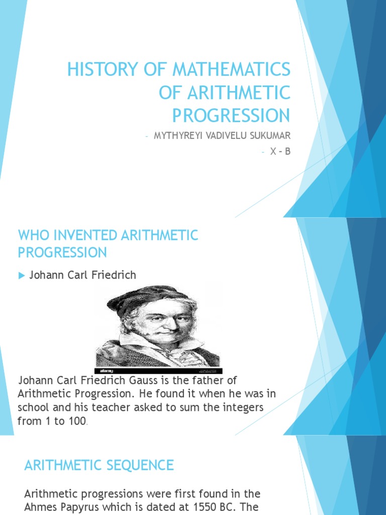 History of Arithmetic Progression | PDF