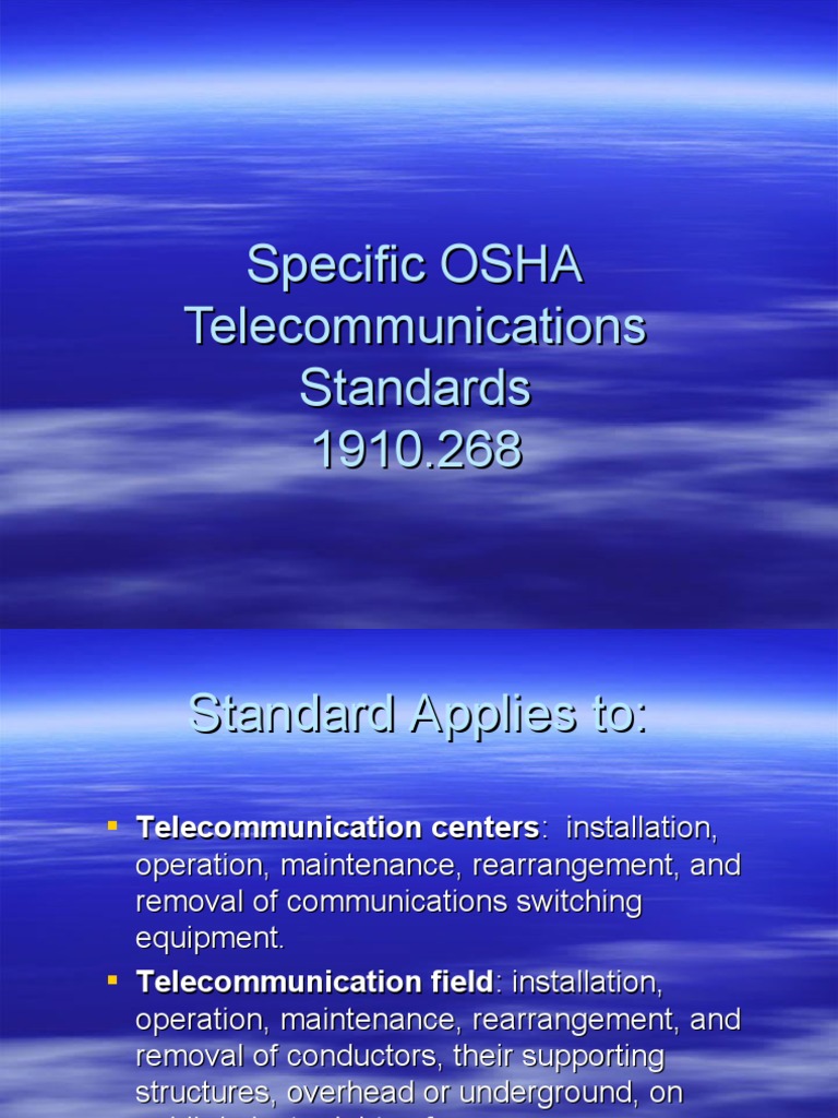 Specific Telecommunications Requirements | PDF | Emergency Management ...
