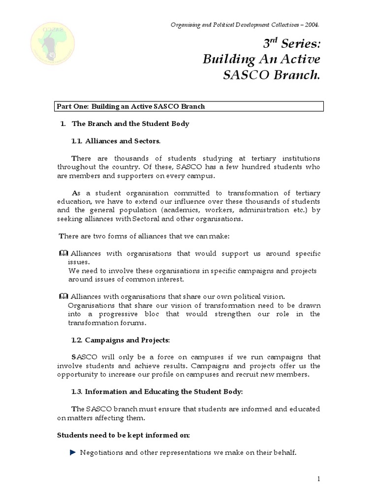 3rd Series of SASCO | PDF