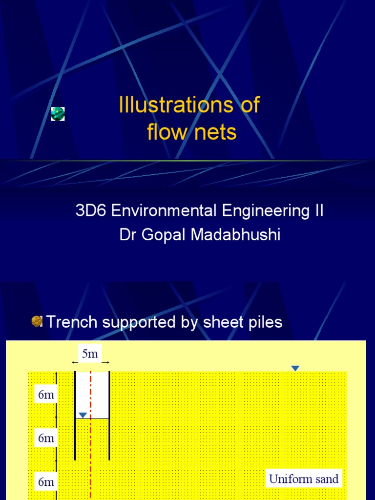 Flow Nets and Analysis of Seepage Forces in Earth Structures | PDF ...