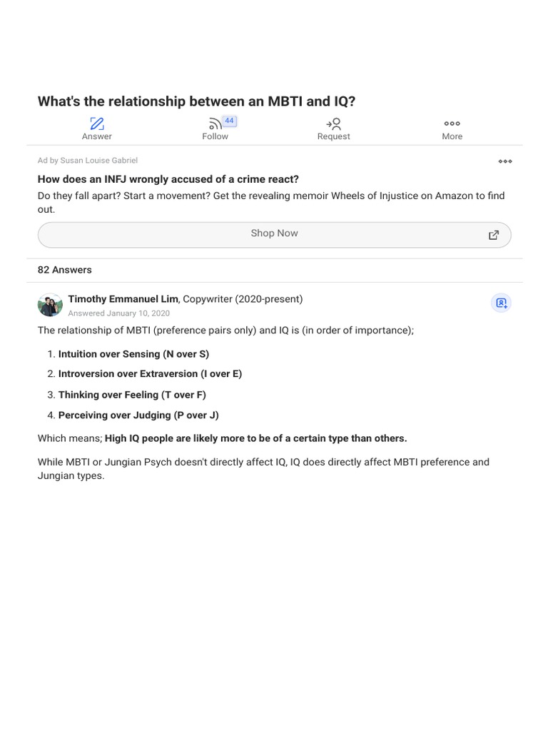 Question - 1633983634190 | PDF | Intelligence Quotient | Personality Type