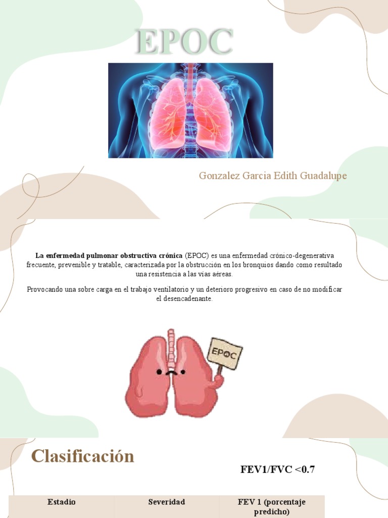 EPOC | PDF | Enfermedad pulmonar obstructiva crónica | Tos