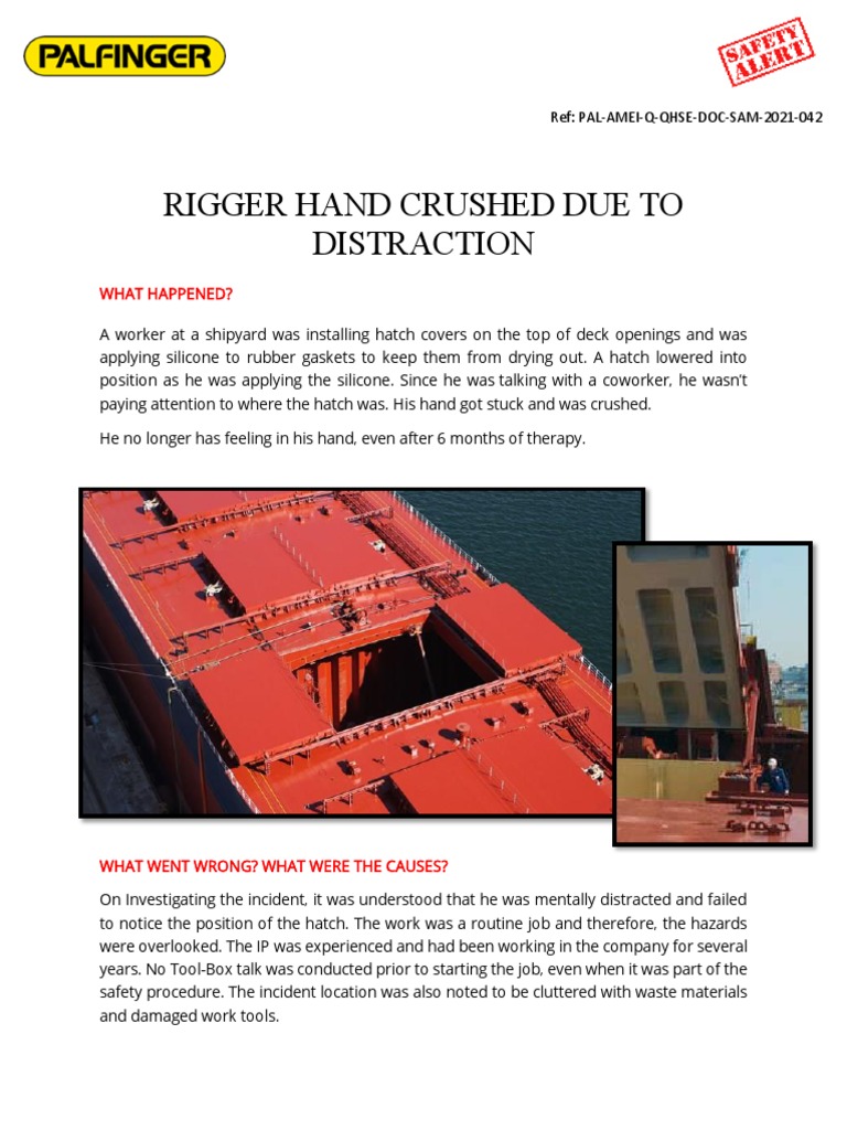 Worker Injury Due To Distraction | PDF | Safety