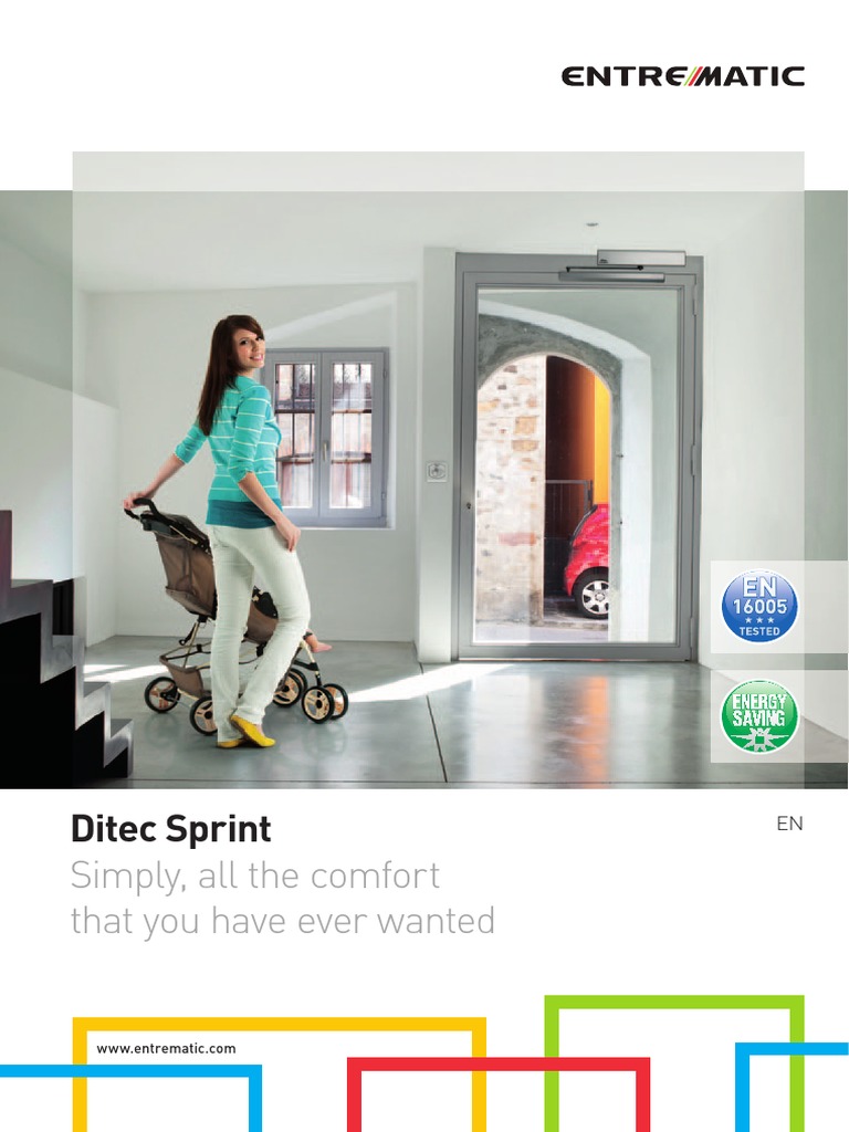 Ditec Sprint: Simply, All The Comfort That You Have Ever Wanted | PDF | Automation | Electric Motor