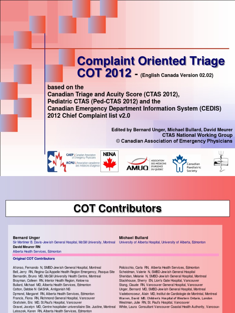 Cot 2012 | PDF | Pain | Hypothermia