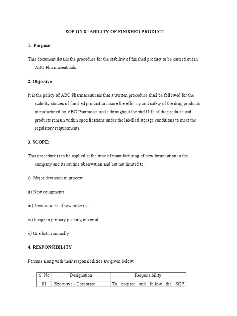 SOP of Stability Study - 1 | PDF | Quality Assurance | Shelf Life