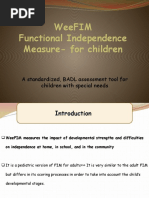 Functional Independence Measure (FIM ) Instrument | PDF