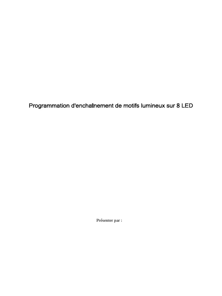 Sans Nom 1 | PDF | Diode électroluminescente | Arduino
