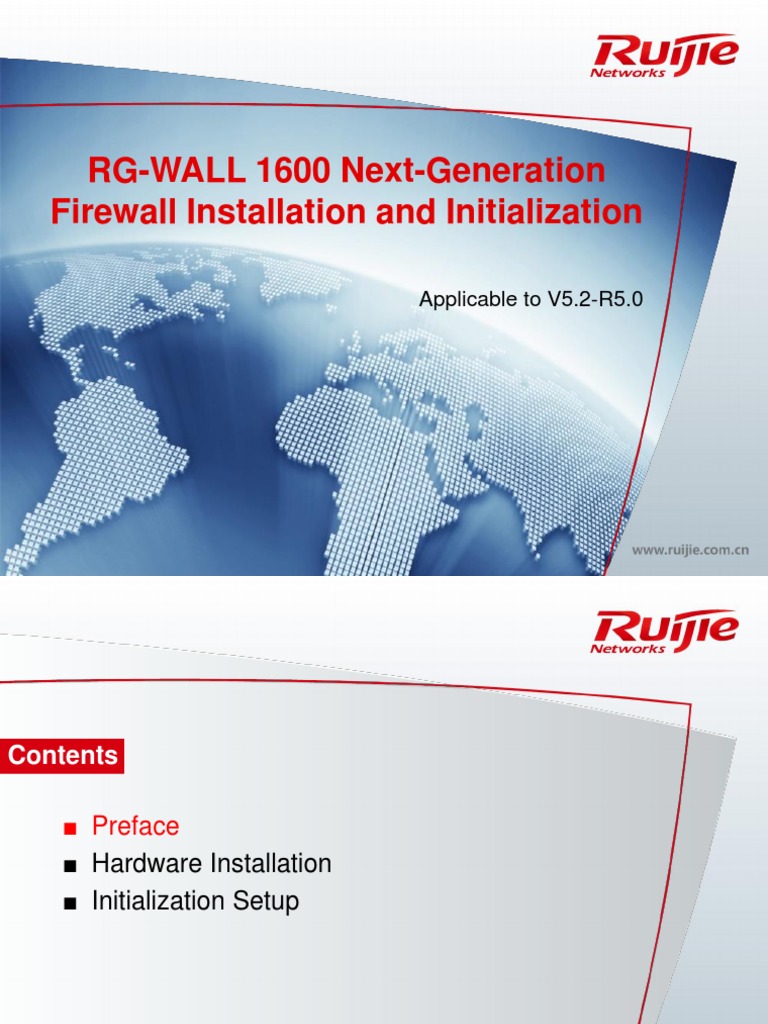 RG-WALL 1600 Next-Generation Firewall Installation and Initialization ...