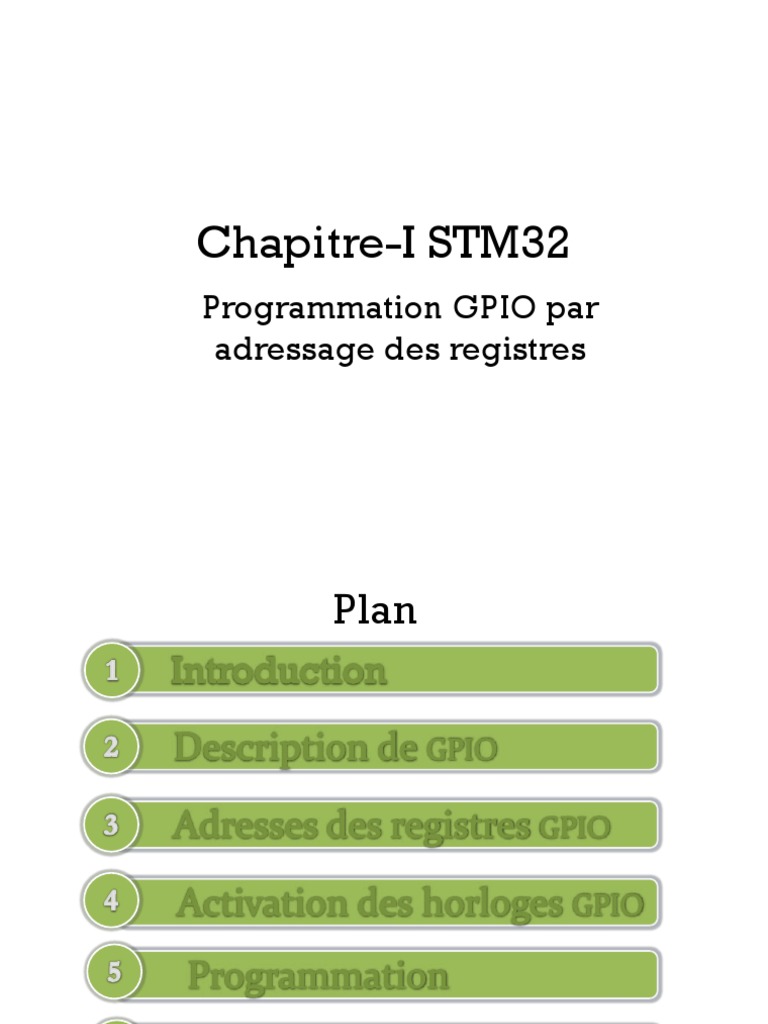 Chapitre I STM32 Programmation GPIO Par | PDF | Pointeur (programmation ...