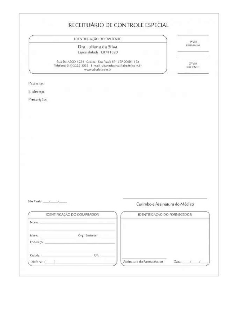 Modelo Receita Controlada | PDF