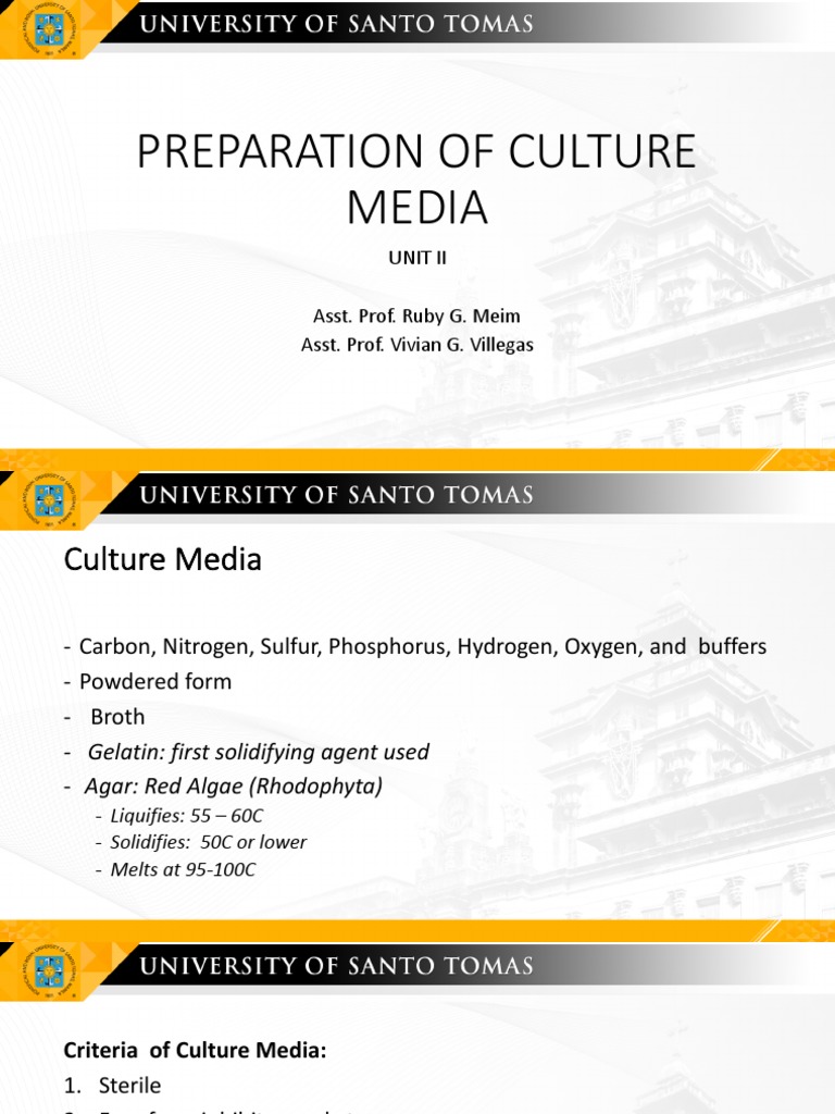 Preparation of Culture Media HANDOUT | PDF | Growth Medium | Agar