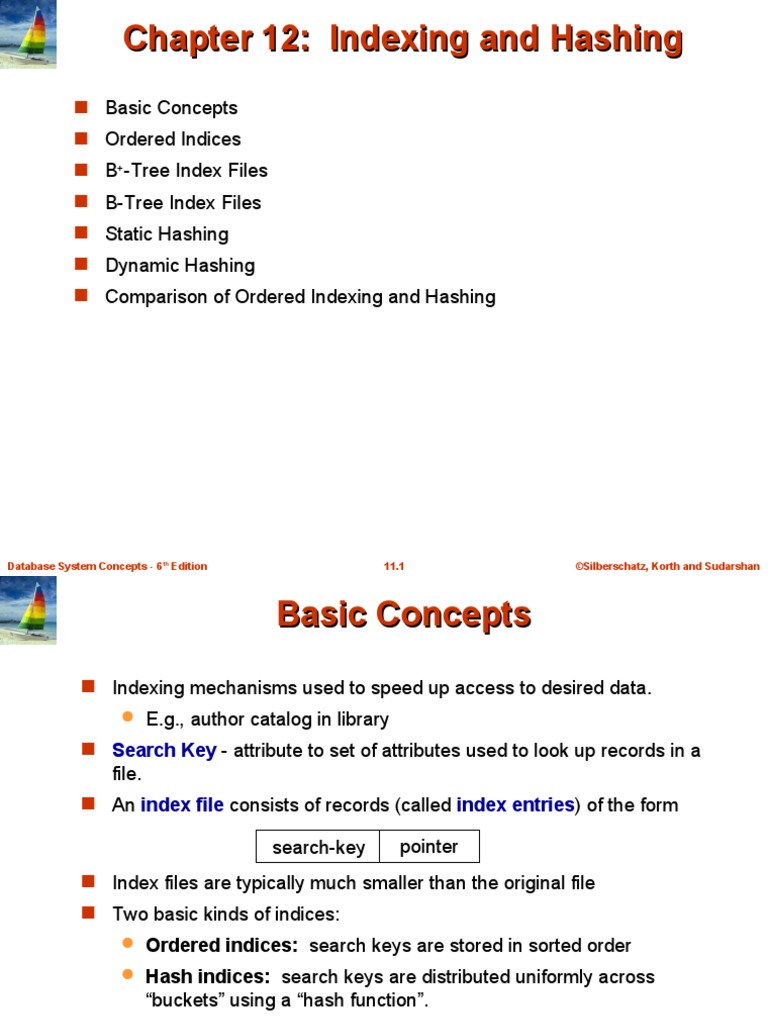 Chapter 12: Indexing and Hashing | PDF | Database Index | Data