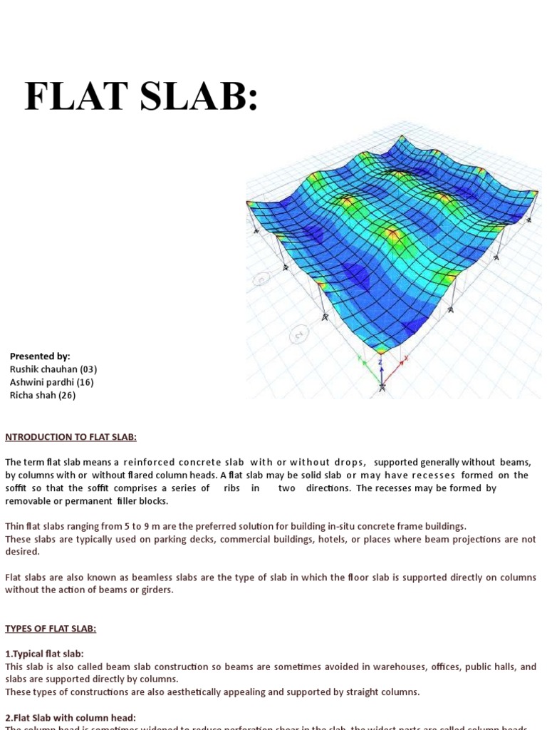 Presentation On Flat Slab | PDF | Beam (Structure) | Column