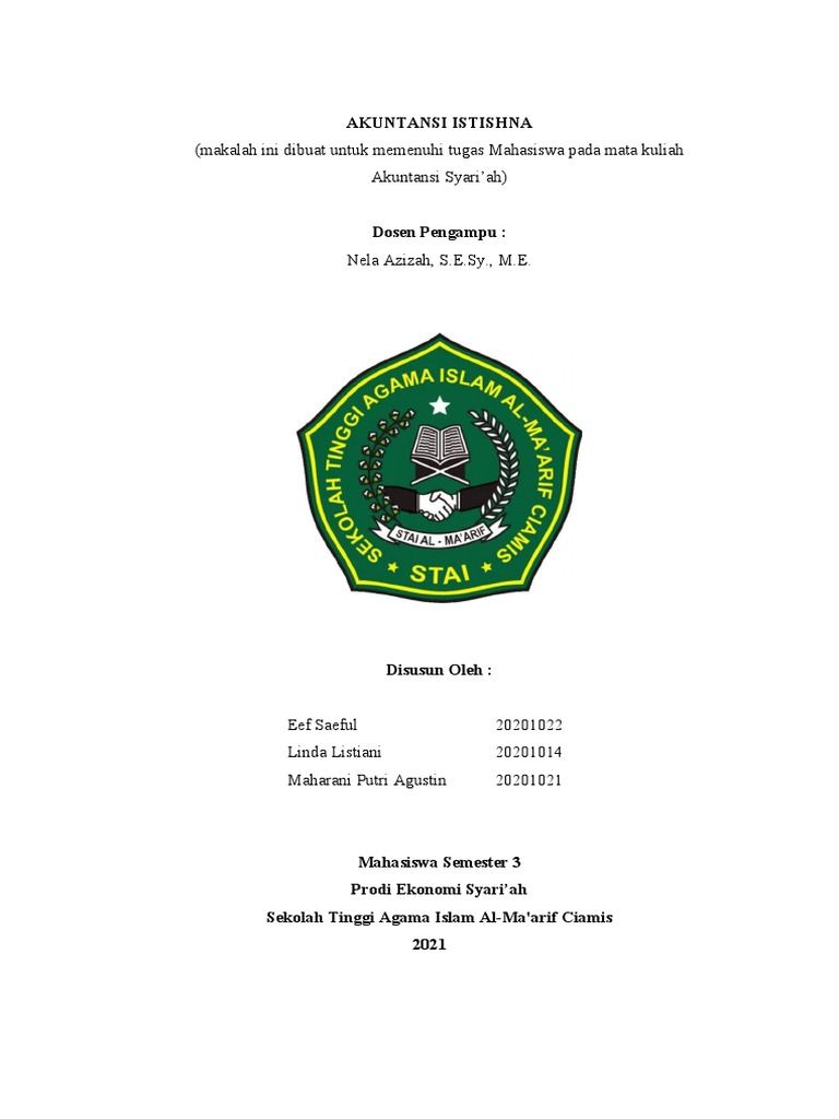 Akuntansi Akad Istishna dalam Syariah | PDF