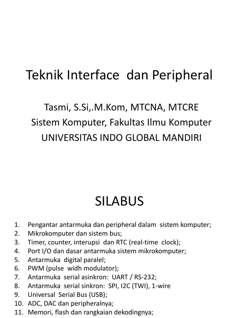 478 62593 20210221 Pengantar Antarmuka Dan Peripheral Dalam Sistem Komputer | PDF | Komputer ...