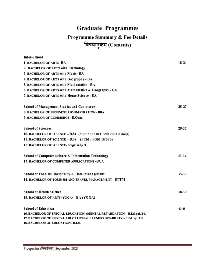 Graduate Programmes 01 | PDF | Bachelor's Degree | Geography
