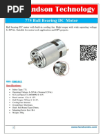 775 DC Motor Specifications and Details | PDF