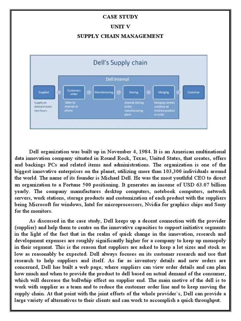 Oscm Case Study Unit 5 | PDF | Dell | Retail