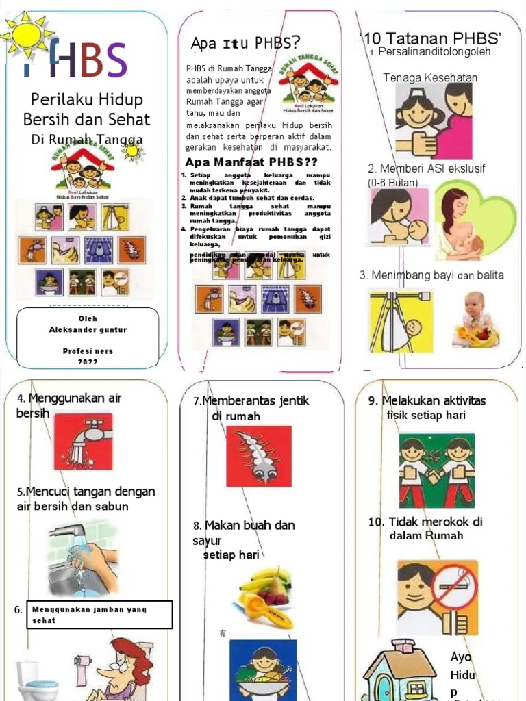 Leaflet Phbs Rumah Tangga | PDF