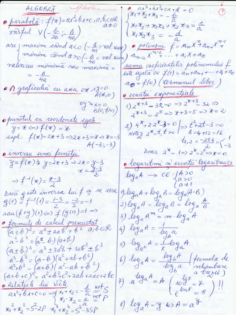 Formule Matematica | PDF
