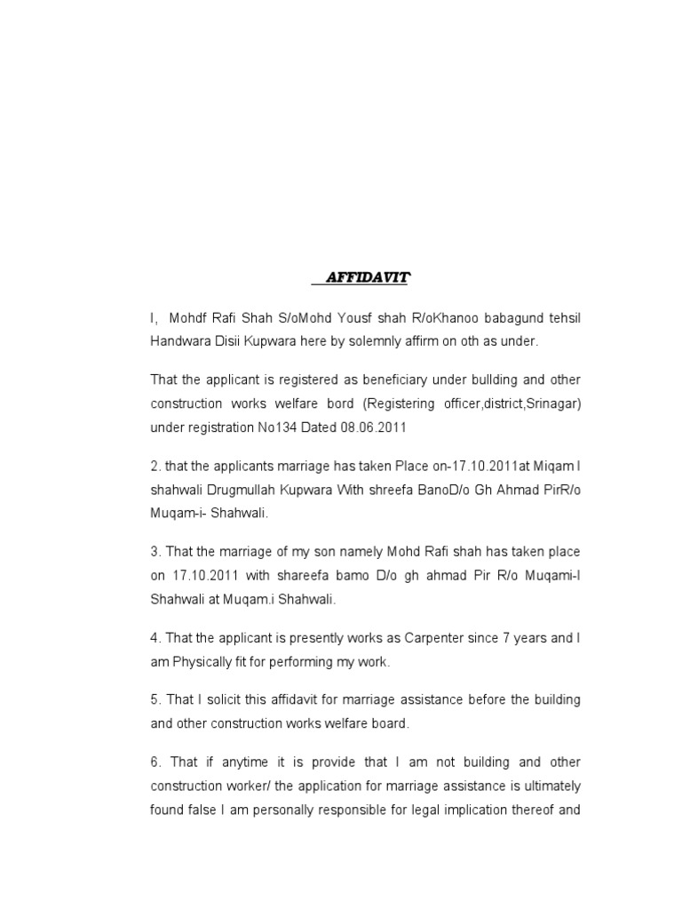 Affidavit Construction | PDF | Affidavit | Common Law