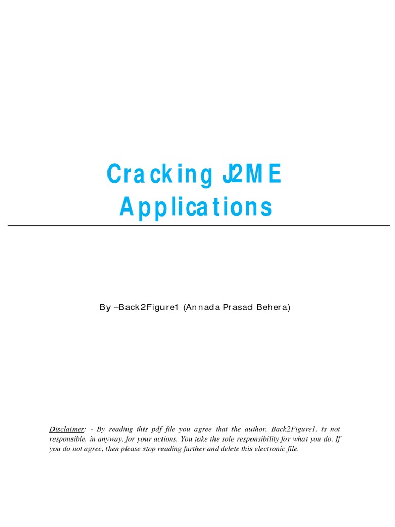 Cracking J2ME Applications | PDF | Computer File | Java (Programming Language)
