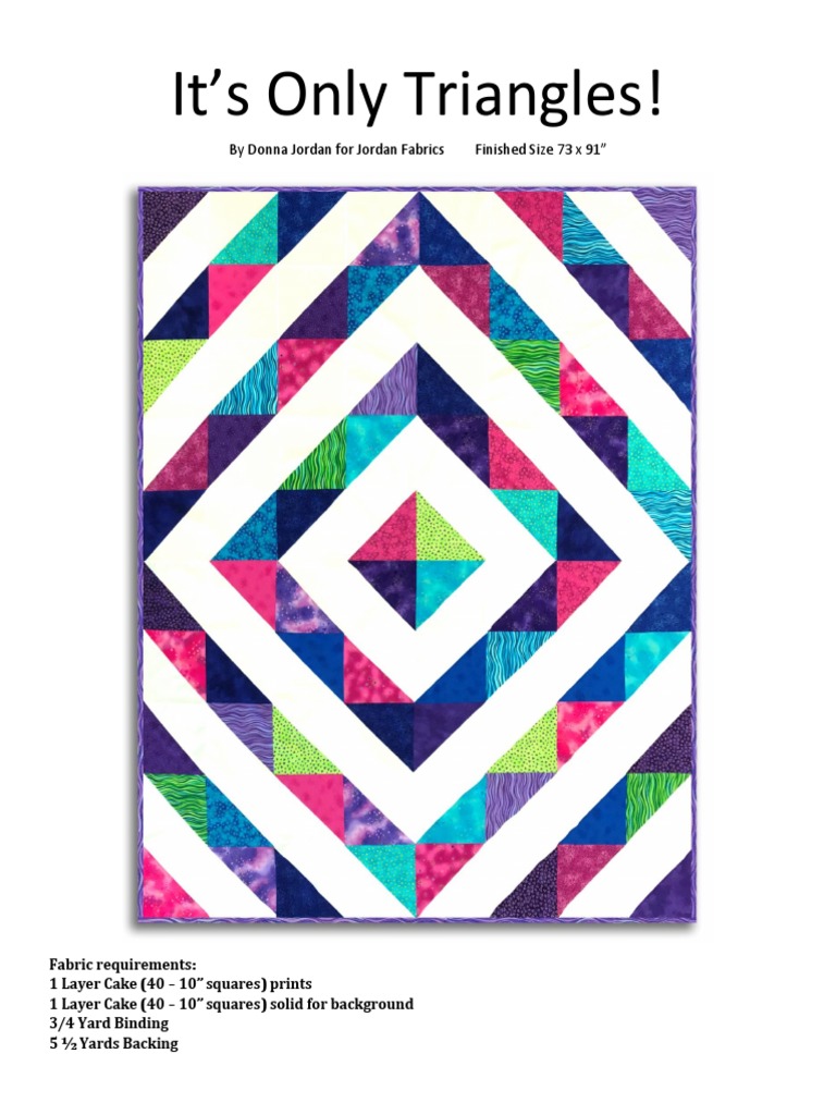 It S Only Triangles | PDF | Seam (Sewing) | Quilt
