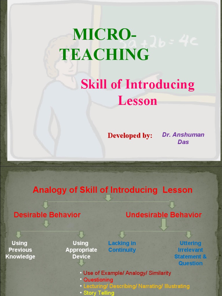 Skill of Introducing Lesson | PDF | Storytelling | Analogy
