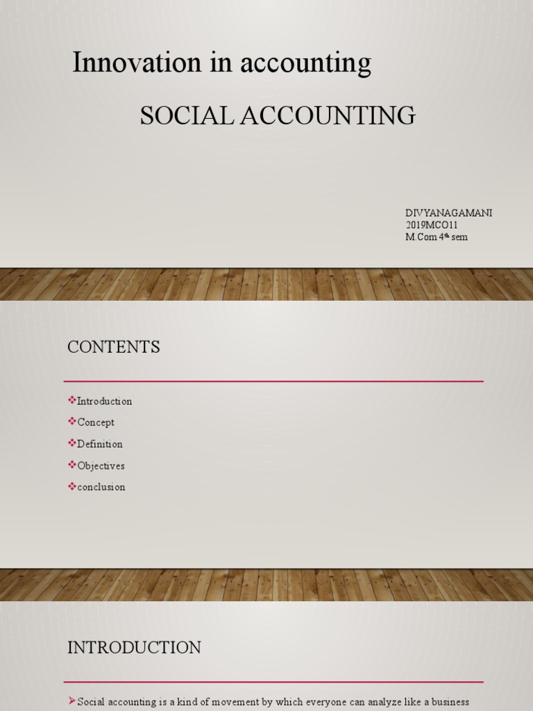 Overview of Social Accounting Concepts | PDF | Career & Growth | Business