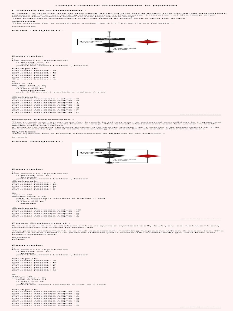 Loop Control Statement | PDF | Control Flow | Software Engineering