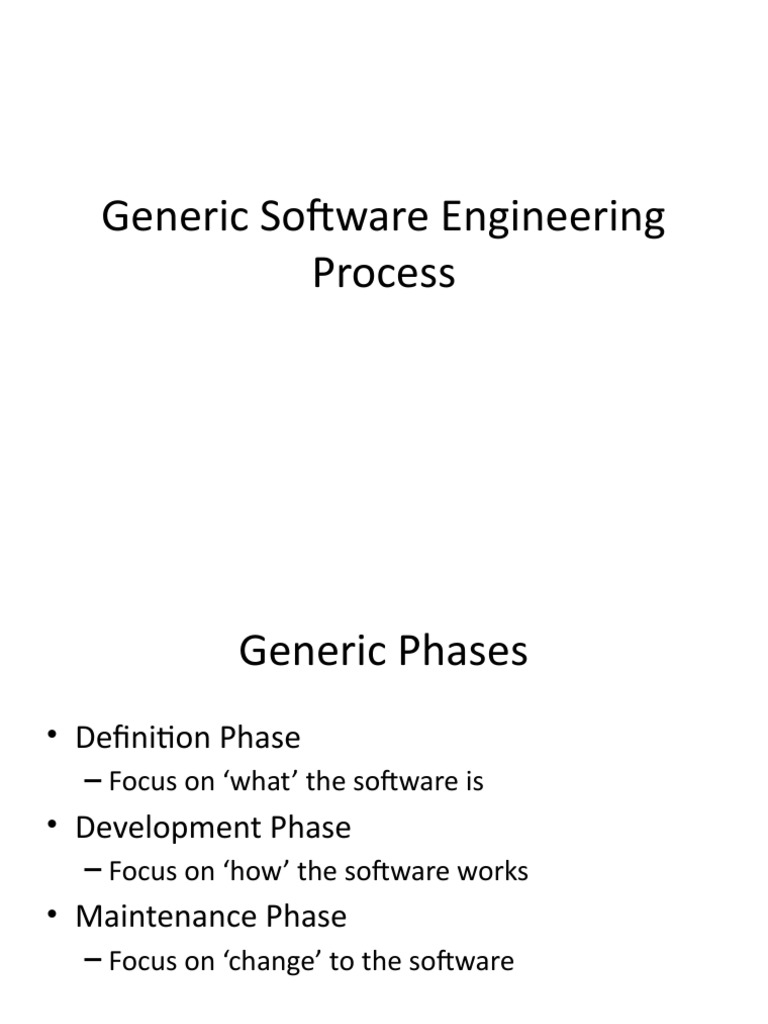 04 Generic Software Engineering Process | PDF | Software Testing ...