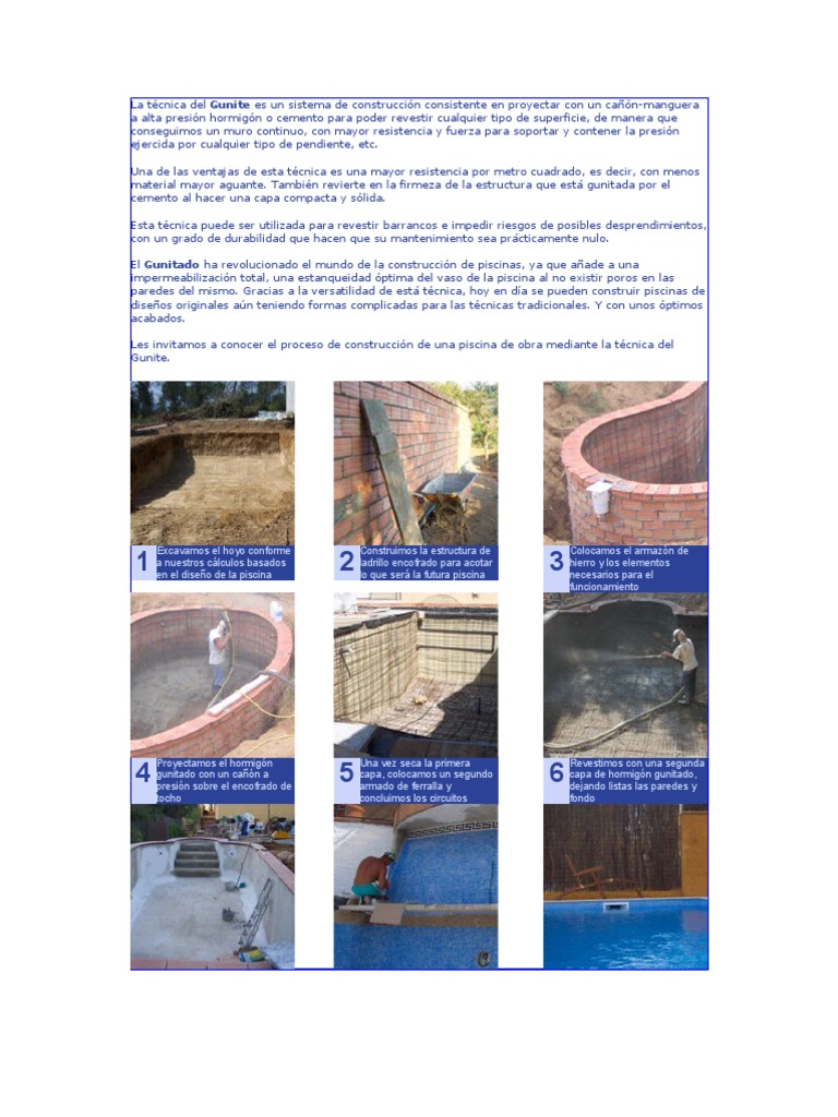 La Técnica Del Gunite Es Un Sistema de Construcción Consistente en ...