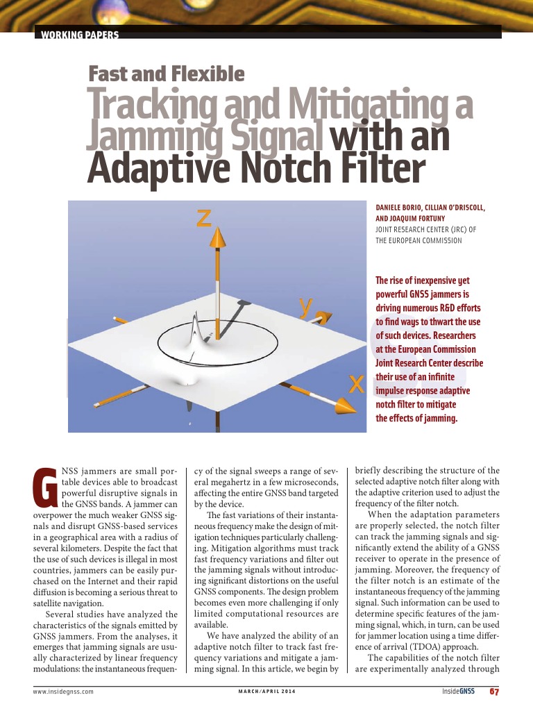 With An Adaptive Notch Filter: Tracking and Mitigating A Jamming Signal ...