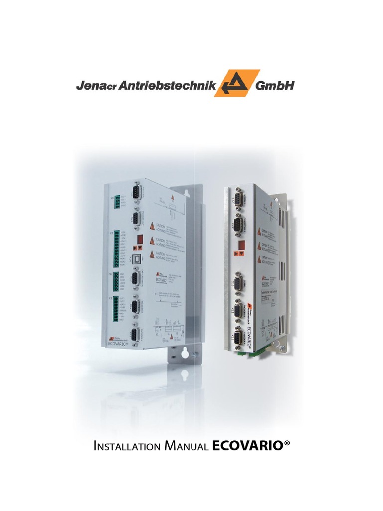 ECOVARIO Manual en 090408 | PDF | Power Supply | Electric Motor