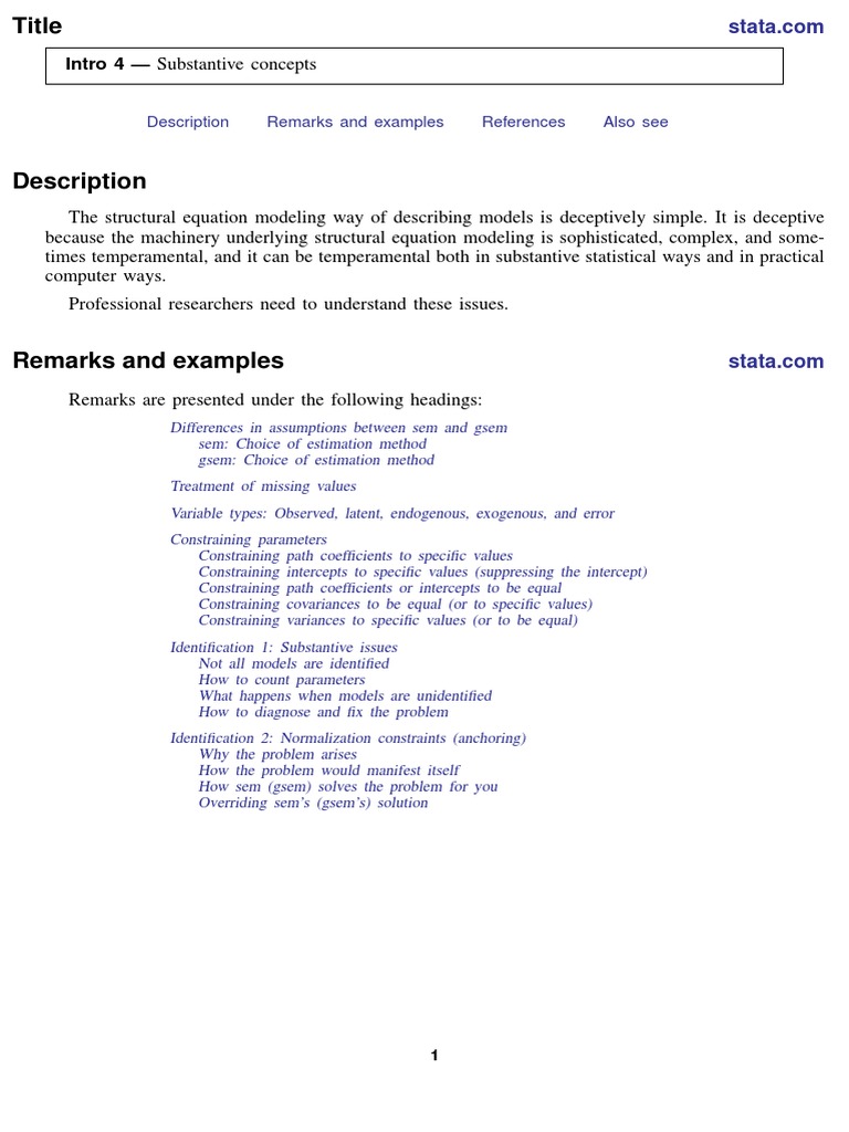 Intro 4 - Substantive Concepts: Description Remarks and Examples ...