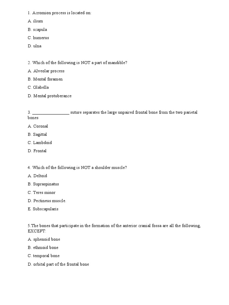 MCQ On Musculoskeletal System | PDF | Bone | Vertebra