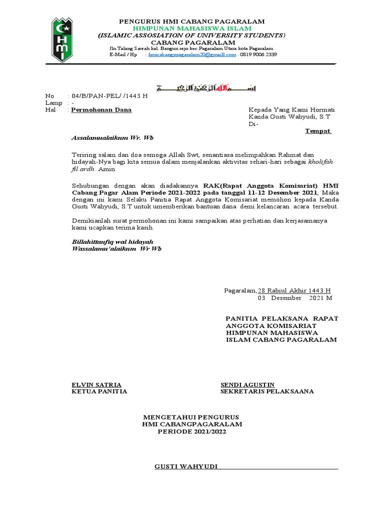 Surat Permohonan | PDF