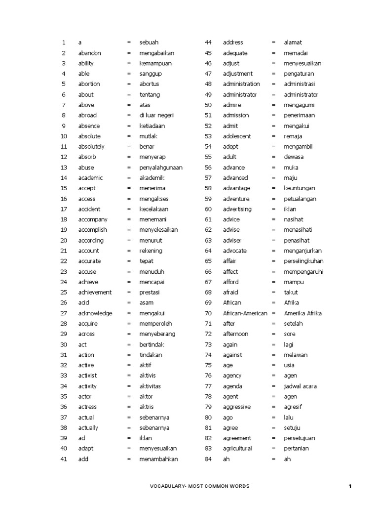 3000 - Most Common Words 3000 For Quiz | PDF