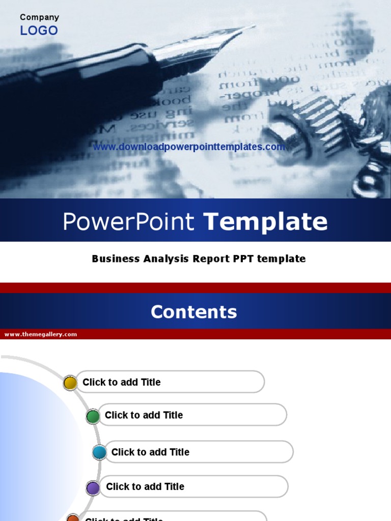 Business Analysis Report PPT Template | PDF | Microsoft Power Point ...